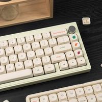 Promo Yoghurt keycaps Putih pucat MOA Profile lucu Bulat PBT keycap set ...