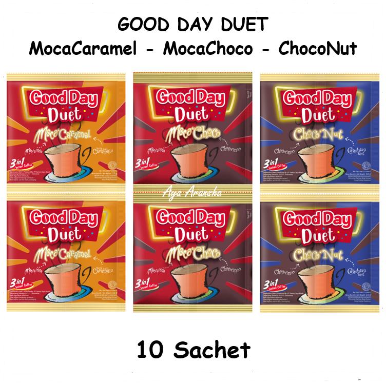 GOOD DAY DUET I Moca Caramel - Moca Choco - Choco Nut I 10 Sachet ...