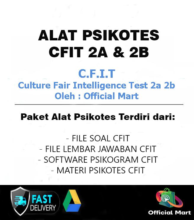 Jual Software Skoring CFIT 2 Form A dan B 2a 2b (Culture Fair ...