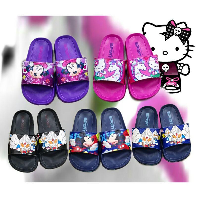 Ready Stock Kids Cartoon Sandals/Selipar Kanak Kanak Cartoon - TikTok ...