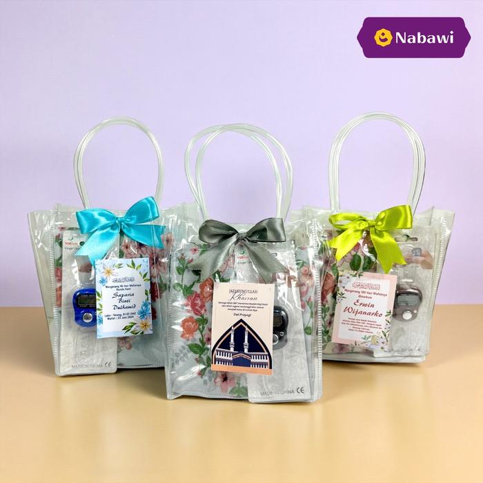 Jual Hampers Souvenir Sajadah Sujud Suede Tas PVC Oleh Oleh Haji Umroh ...