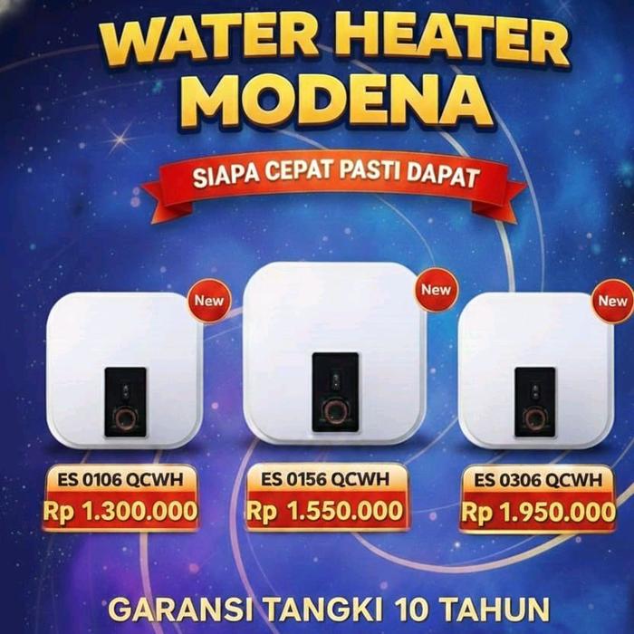 Jual MODENA Water Heater ES 0106 QCWH 10 Liter / 0156 QCWH 15 Liter ...