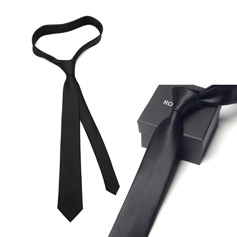 Tie Men's Spot 5cm Korean Style Solid Color Narrow Tie Casual Small ...