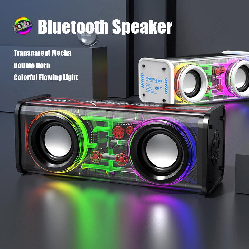 Transparent Case Colorful Light Dual Speaker Audios Smart Portable ...