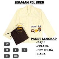 Promo Paket Lengkap Seragam Setelan Satpam Pdh Pdl Cream Unisex Baju ...