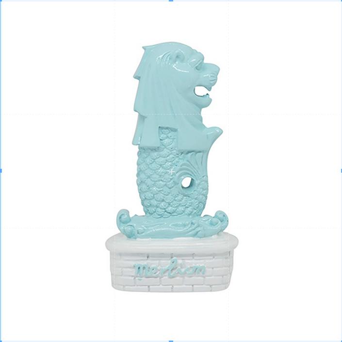 Decorative Merlion Figure Statue - 3.5" Pastel Blue - TikTok Shop Singapore