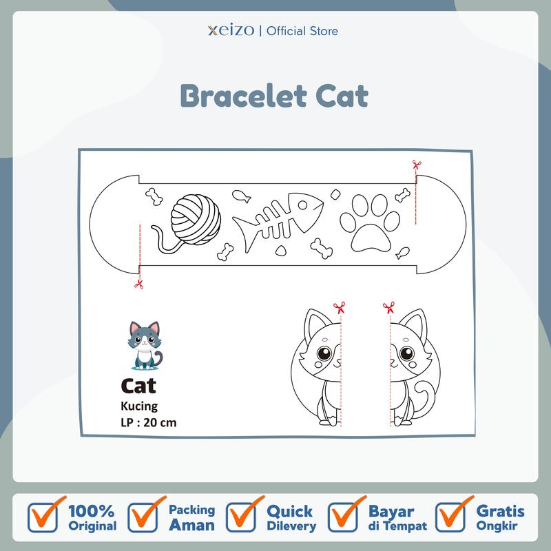 Mewarnai Bracelet Cut & Glue | Coloring Page Aktivitas Anak Paud TK SD ...