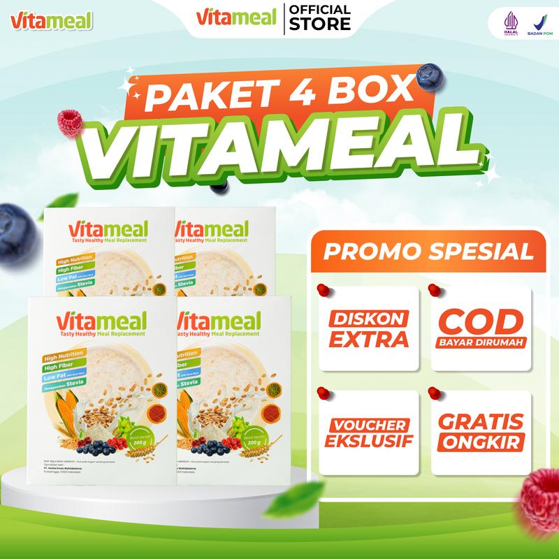 [PAKET] 4 BOX VITAMEAL - Original Resmi - Sereal Makanan Nutrisi - Shop ...