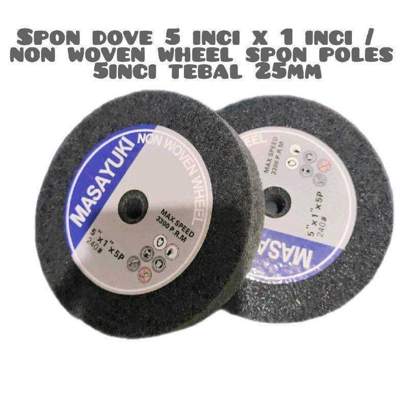 Spon dove 5 inci x 1 inci / non woven wheel spon poles 5inci - Shop ...
