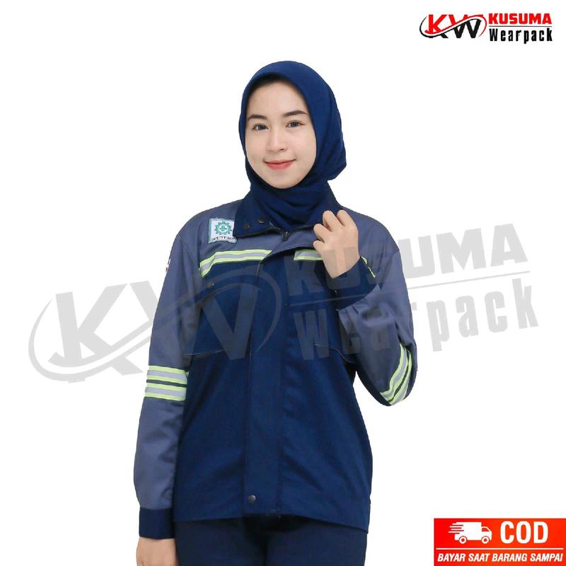 ATASAN WEARPACK SAFETY JAKET DONGKER ABU - Shop | Tokopedia