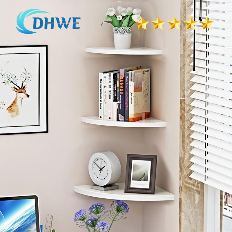 DHWE Rak Ambalan Dinding Motif Lengkung Dekorasi Sudut Ruangan - Shop ...