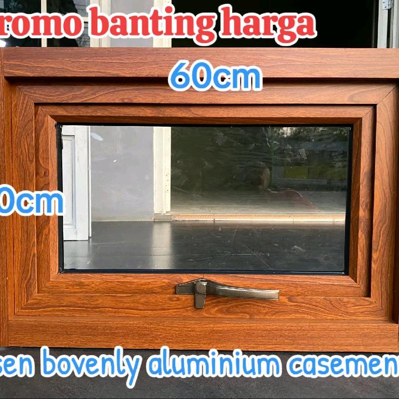 Jendela aluminium bovenly casement ukuran 40cmx60cm,warna Urat - Shop ...