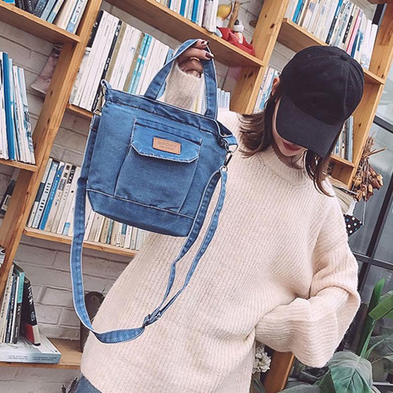 Beg tangan jeans denim, tote fesyen, beg bahu, beg bahu - TikTok Shop ...