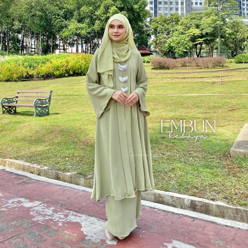 EMBUN KEBAYA LABUH IRONLESS - TikTok Shop Malaysia