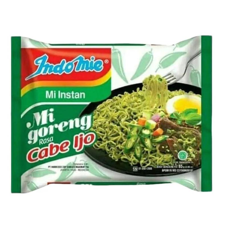 Indomie Mie Instan Goreng Rasa Cabe Ijo isi 85 gram Noodles Bawang ...
