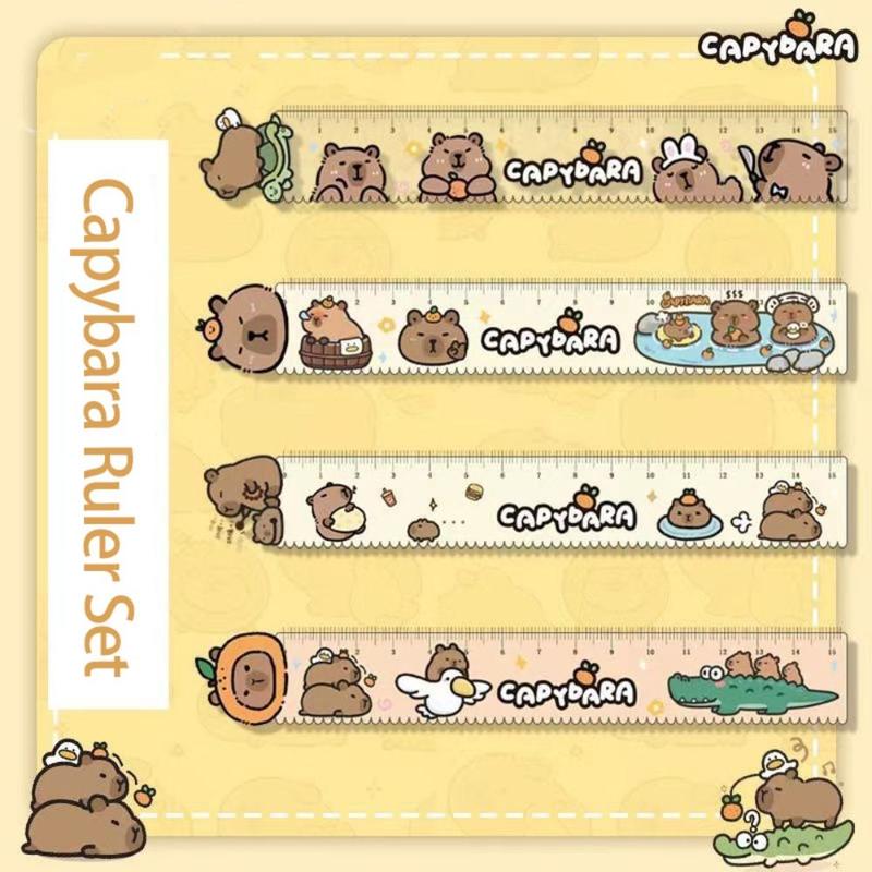 Creative Metric Ruler Capybara Ruler Set Straightedge Protractor - TikTok Shop Singapore