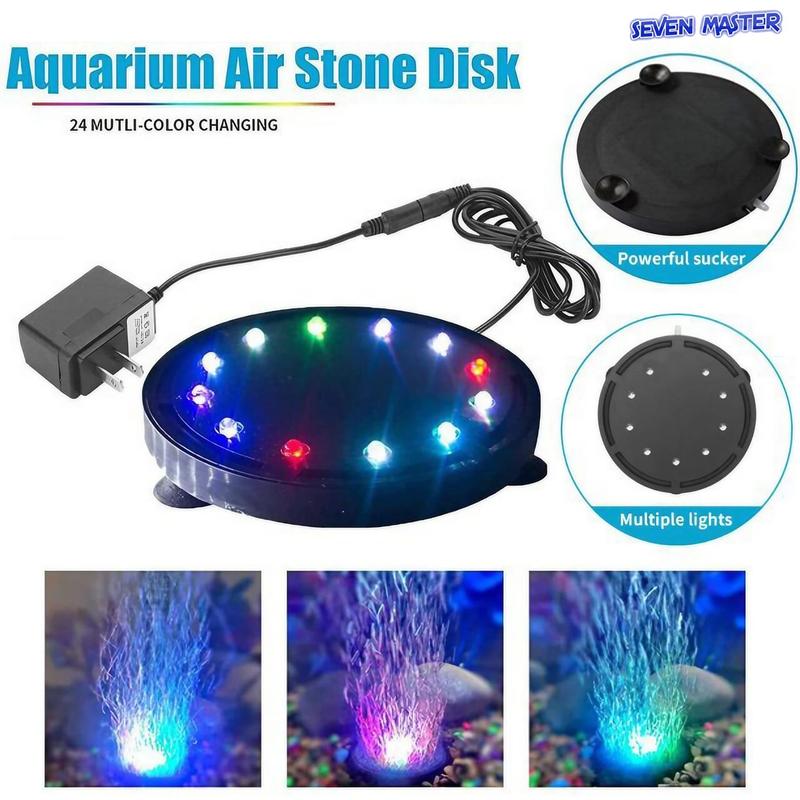 Tujuh Induk-Hiasan akuarium, lampu LED bertukar 7 warna, 12 lampu ...