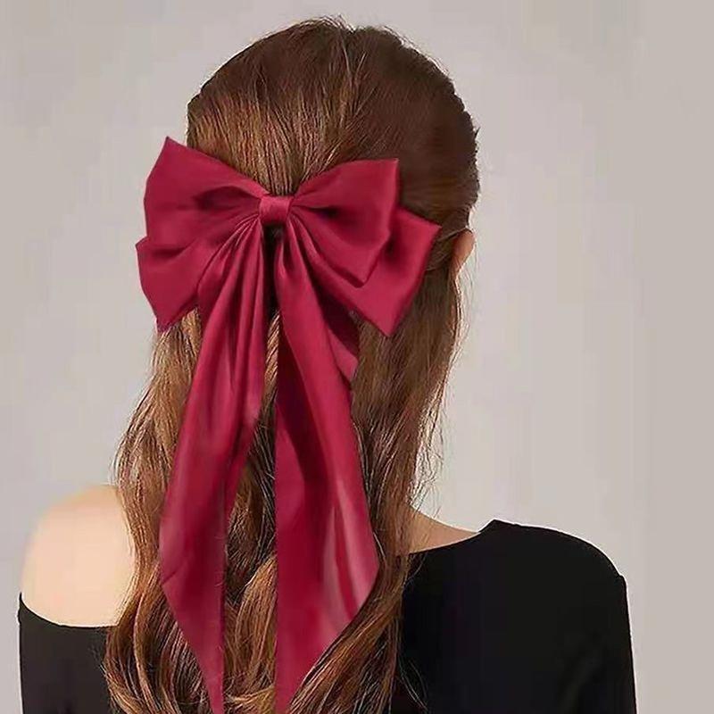 Ribbon Bow Hairpin Bow Oversized Bow Tie Hair Clip Ladies Ribbon ...
