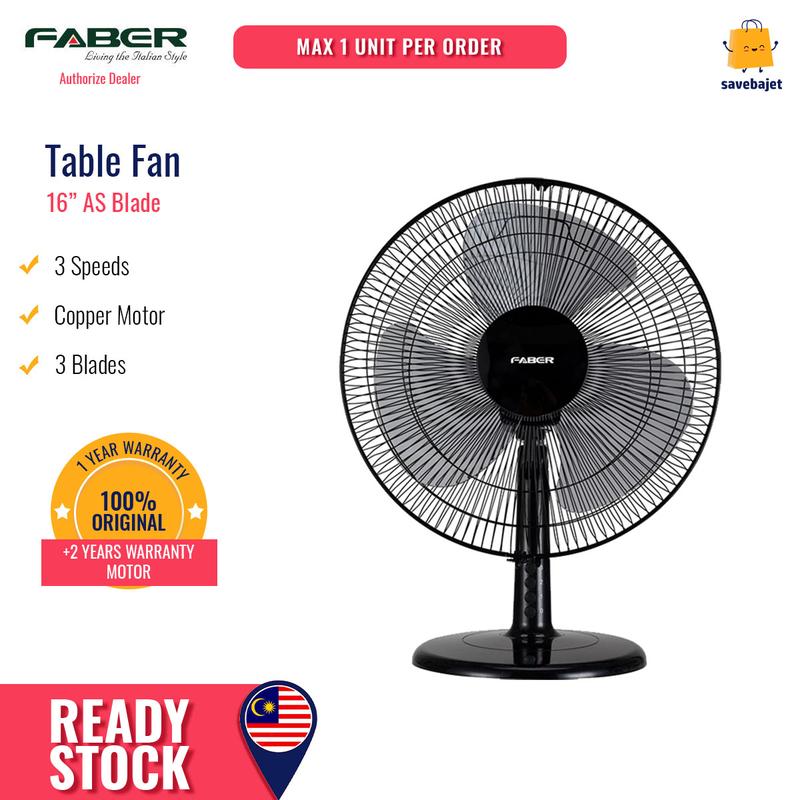 Faber 16'' Kipas Meja Elektrik Table Fan FTF-1608BK Kipas Meja - TikTok ...