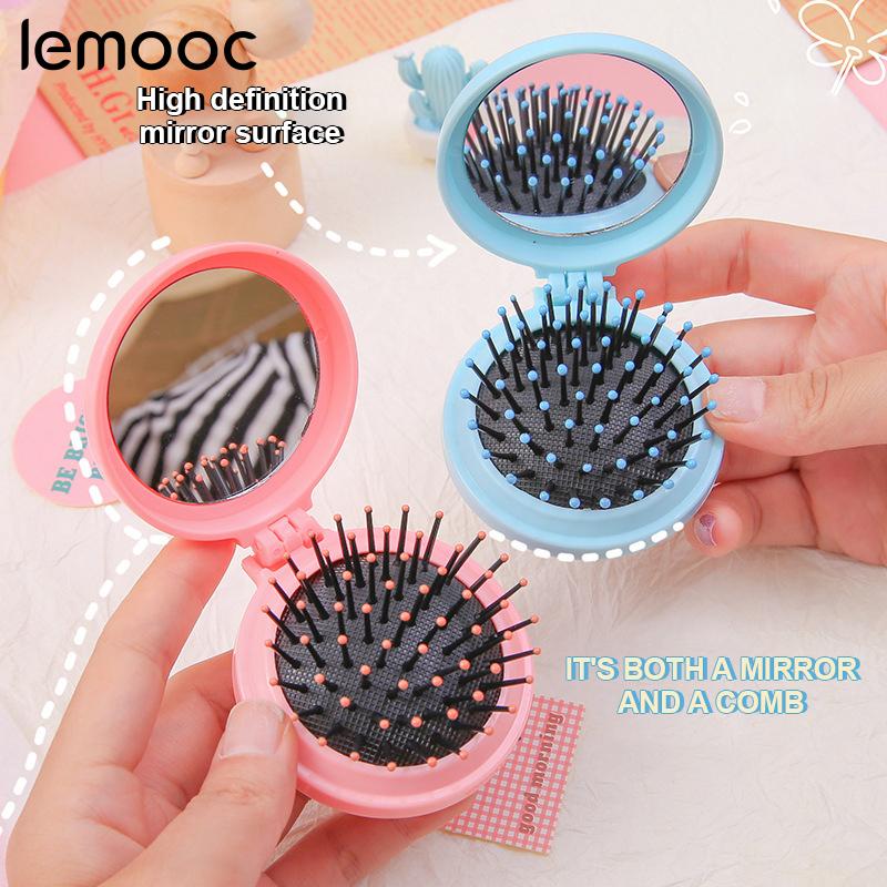 Mini Pocket Mirror with comb Cute Design Vanity Mirror Make Up - TikTok ...