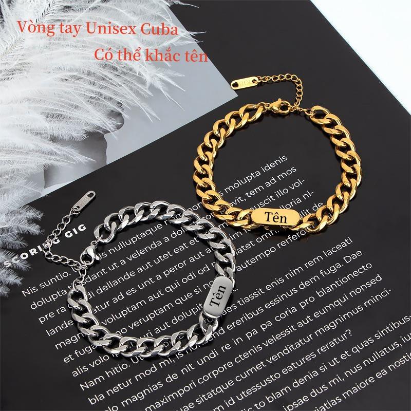 Titanium Steel Men and Women Vòng đeo tay được khắc tên thời - TikTok ...