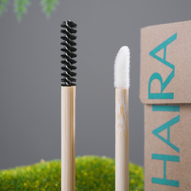 Haquhara Double Treat / Kuas Lips Spoolie Disposable Bamboo Brush ...