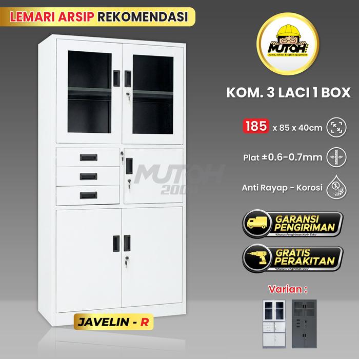 Jual LEMARI BESI ARSIP 2 PINTU SWING KOMBINASI 3 LACI 1 BOX | MUTOH ...