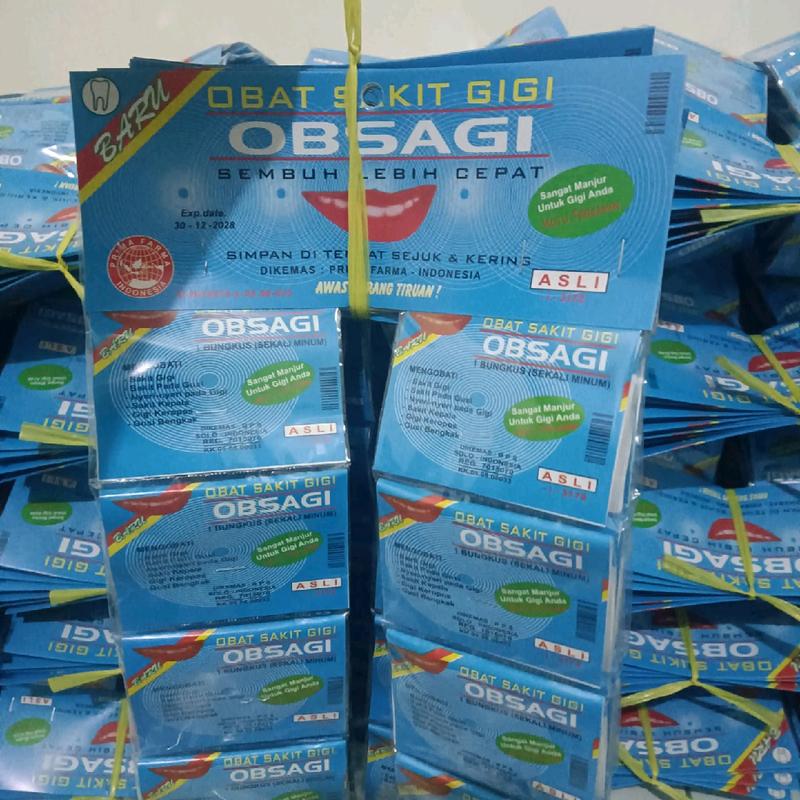 Obsagi biru mengobati sakit gigi dan gusi asli 20 sachet - Shop | Tokopedia