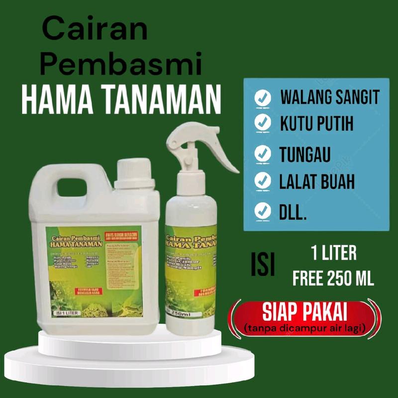 Obat PEMBASMI HAMA TANAMAN ISI 1 LITER FREE 250ML SIAP PAKAI - Shop ...