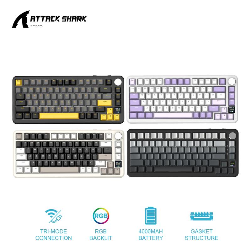 Attack Shark X85 Pro Tri mode 75% Gasket-mounted Wireless Ho - TikTok ...