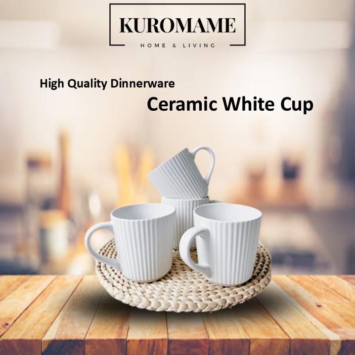 【KUROMAME】Cawan Seramik Nordic Matte Putih 400ML White Matte - TikTok ...