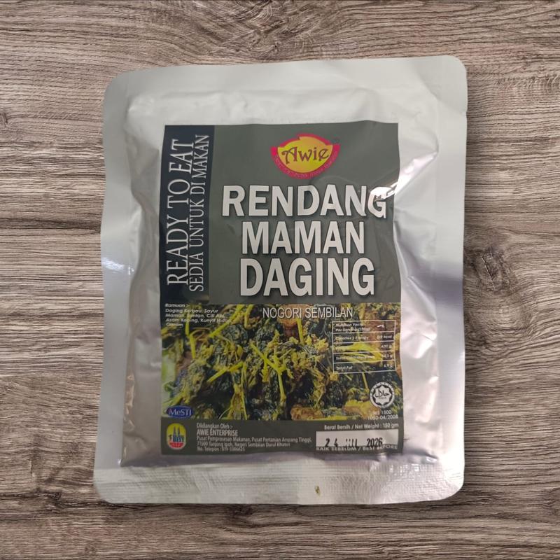 RENDANG MAMAN DAGING AWIE READY TO EAT (RTE) SEDIA UNTUK DI MAKAN ...