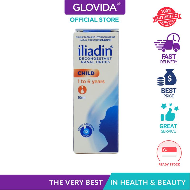 Iliadin Decongestant Nasal Child Drops 0.025% 10ml | Exp: Feb-2026 ...