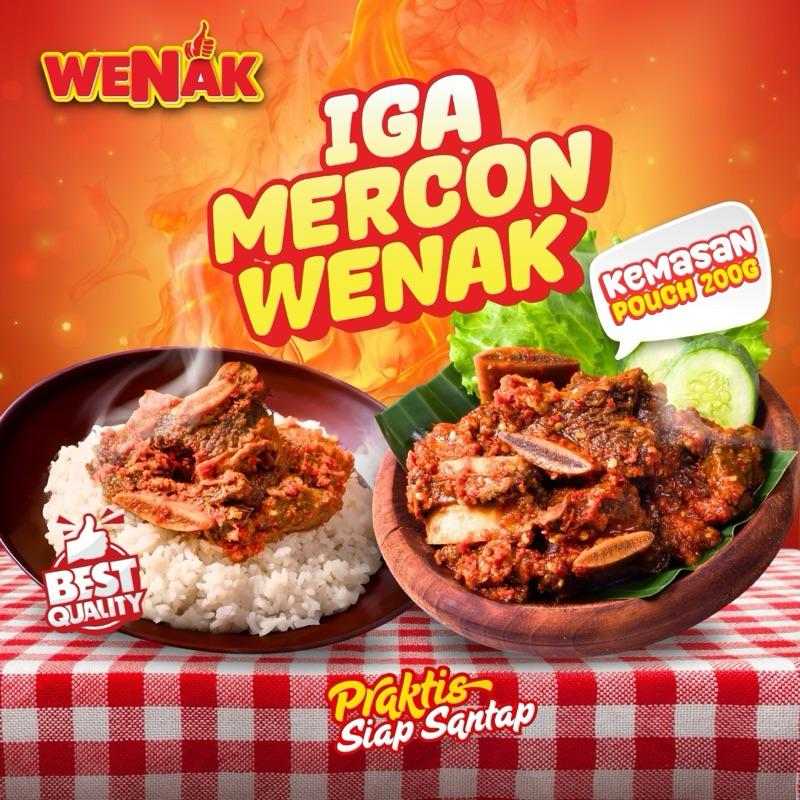 Makanan Lauk Siap Saji Iga Mercon Wenak 200 gram Daging Sapi Food ...