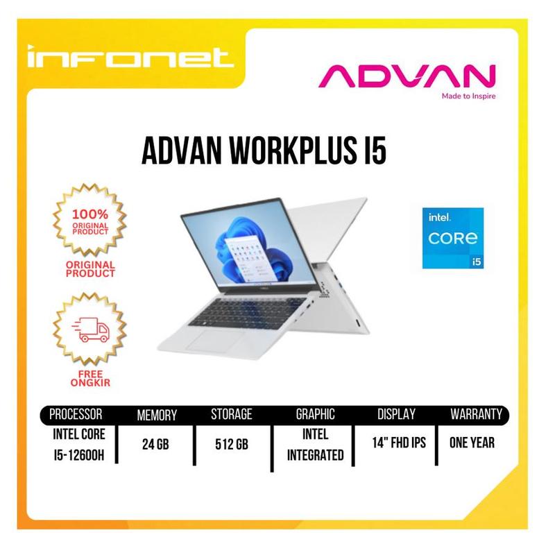 ADVAN WORKPLUS I5-12600H 24GB 512GB SSD 14" INTEL IRIS XE WIN11 - Shop ...