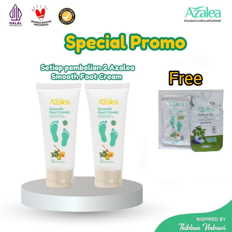 Twinpack Azalea Smooth Foot Cream - Krim Pelembut Kaki free Body wash ...