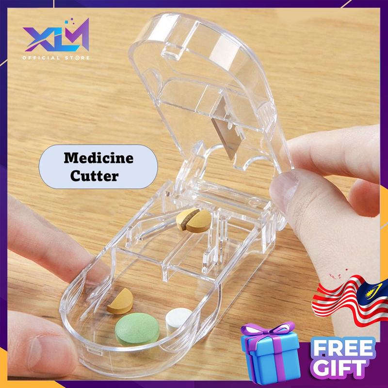 XLM PORTABLE MEDICINE CUTTER BOX MEDICINE SPLITTER STORAGE TABLET ...
