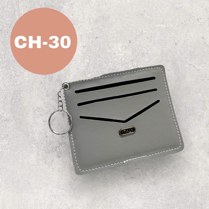 Grey Card Holder 6 Slots, Simple Thin Minimalist Card Holder with ...
