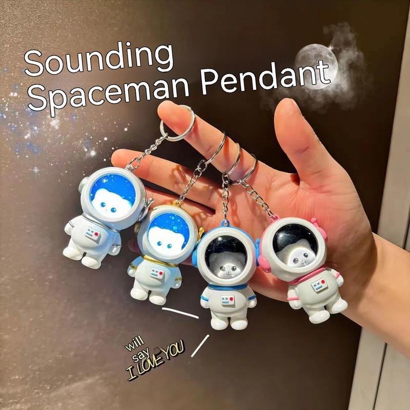 Can say iloveyou astronaut keychain, romantic starry sky bea - TikTok ...
