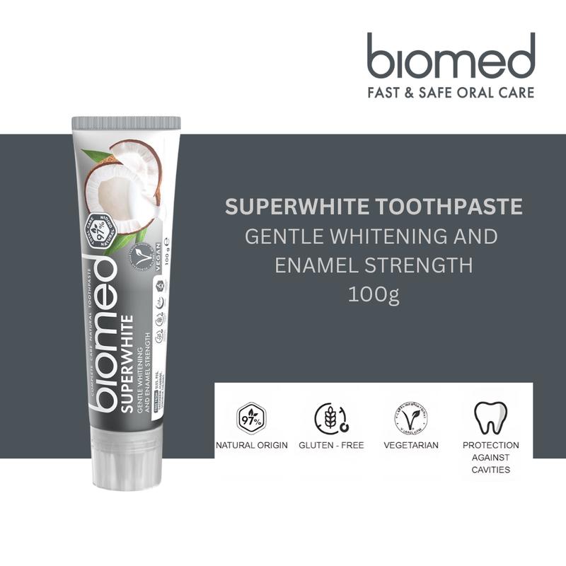 Biomed Toothpaste - Charcoal/Citrus Fresh/Super White Coconut/Gum ...