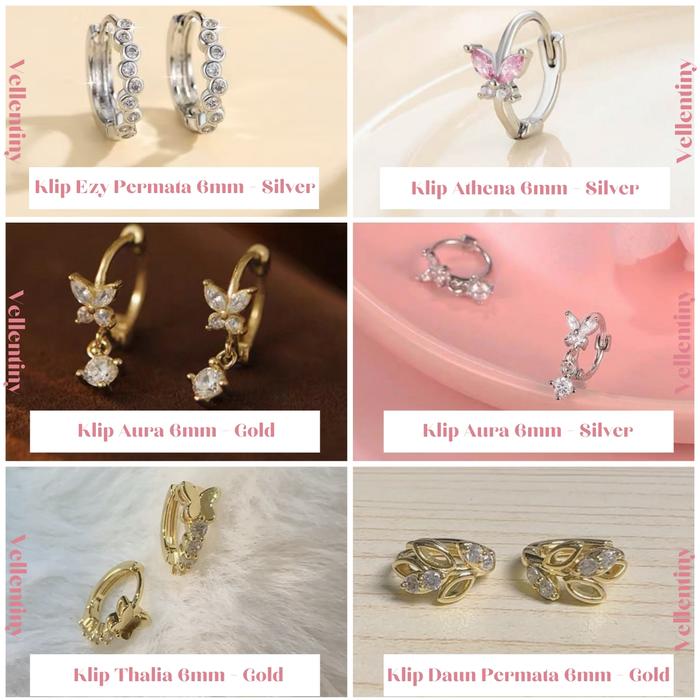 Promo (Sepasang) Anting Klip 6mm Plating Gold 18K Anti Karat Titanium ...