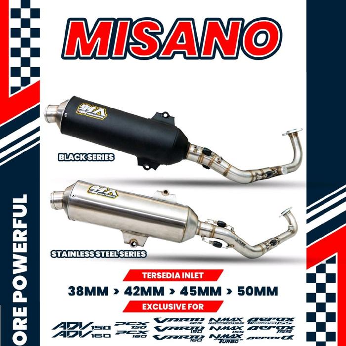 Jual KNALPOT STANDAR RACING SHIJIRO TYPE MISANO FOR AEROX N-MAX VARIO ...