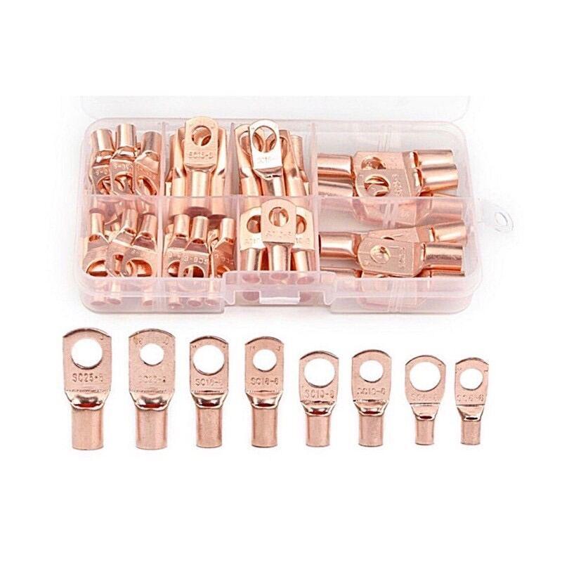 60 Pcs Lubang Bolt Lugs Tembaga Bersadur Terminal Bolt Hole Tinned ...