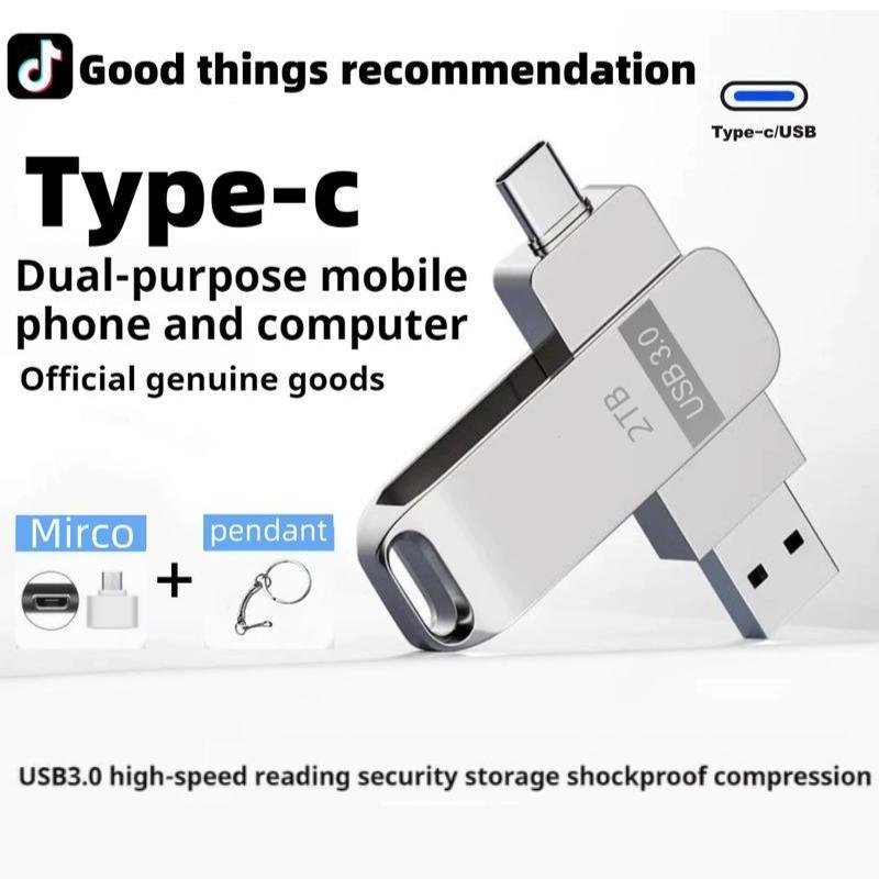 Mobile phone USB flash drive 2TB dual interface USB computer - TikTok Shop Philippines