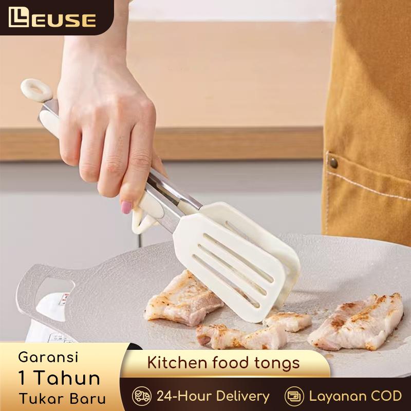 LEUSE 9-Inch Stainless Steel BBQ Tongs for Grilling, Baking, - TikTok ...