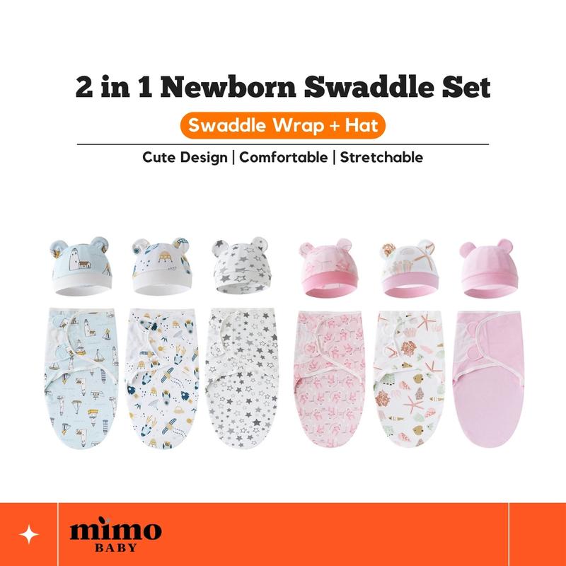 Mimo Baby 2 in 1 Newborn Swaddle | Swaddle + Hat | With Easy - TikTok ...