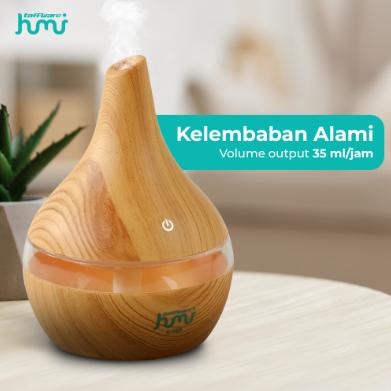 Taffware HUMI Air Humidifier Ultrasonic Wood Grain 300ml Garansi - Shop ...