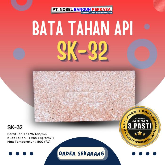 Jual Bata Tahan Api SK-32 | Fire Brick Refractory Suhu Tinggi 1100°C ...