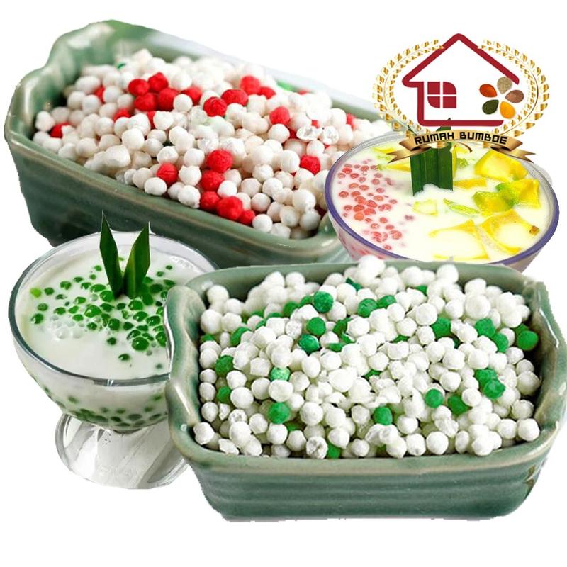 (1 Kg) SAGU MUTIARA Varian Hijau Dan Merah Untuk Topping Minuman - Shop ...