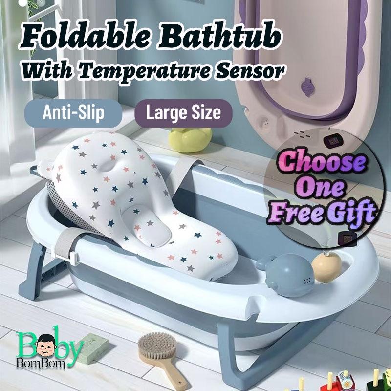 [BABY BOM BOM] Baby Foldable Bathtub With Temperature Sensor - TikTok ...